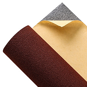 Peel Stick Velvet Flock Liner 14" x 98" Self Adhesive Texture Velvet for Jewelry Drawer Craft Fabric Art & Crafts, Drawer DIY Felt Liner (Coffee)