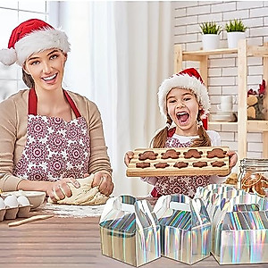 Rainbow 24pcs Gift Gable Treat Boxes Candy Goodie Bags Party Favor for Kids Birthday Supply Decoration