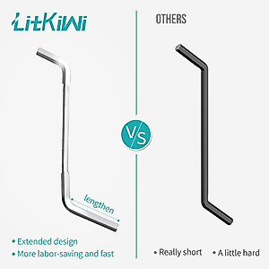 LitKiwi Garbage Disposal Wrench,Lengthened Design Jam-Buster Wrench,Garbage Disposal Allen Wrench Tool Compatible with InSinkErator Garbage Disposal to Disposal Clogging Kitchen Sink