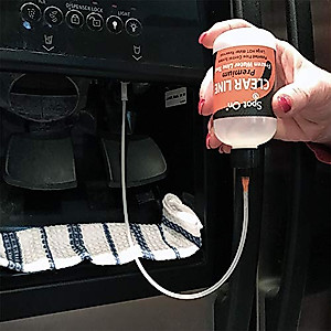 Clear Line - Frozen Refrigerator Water Line Tool - Patented Innovative New System - Large Hot Water Reservoir - 36 inch Firm Flex Tube - Made in The USA