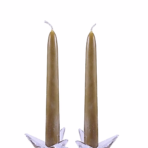 Candlestock Real Bayberry Taper Candle Pair 8 inch - Pure Bayberry and Pure Beeswax Blend - Dripless Taper Candle Pair - Bayberry Candles