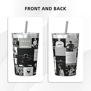 UALWORY Niall Music Horan Tumbler Cup 12oz Travel Coffee Mug with Lid and Straw Stainless Steel Insulated Mugs