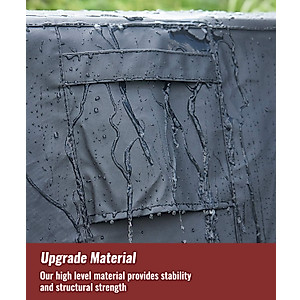 NUPICK 30 Inch Square Fire Pit Cover for Propane Fire Pit/Table, 100% Waterproof Cover Fits 28/30/32 Inch Fire Pit, All Weather Resistant