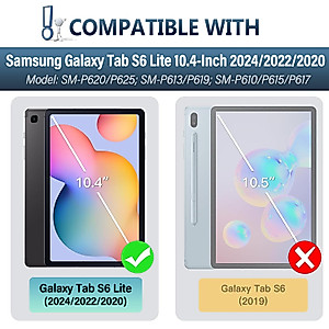 Wineecy Backlit Keyboard Case for Samsung Galaxy Tab S6 Lite 10.4 Inch 2024/2022/2020, 7 Colors Backlight Detachable Wireless Keyboard PU Folio Stand Cover Case with S Pen Holder, Pink