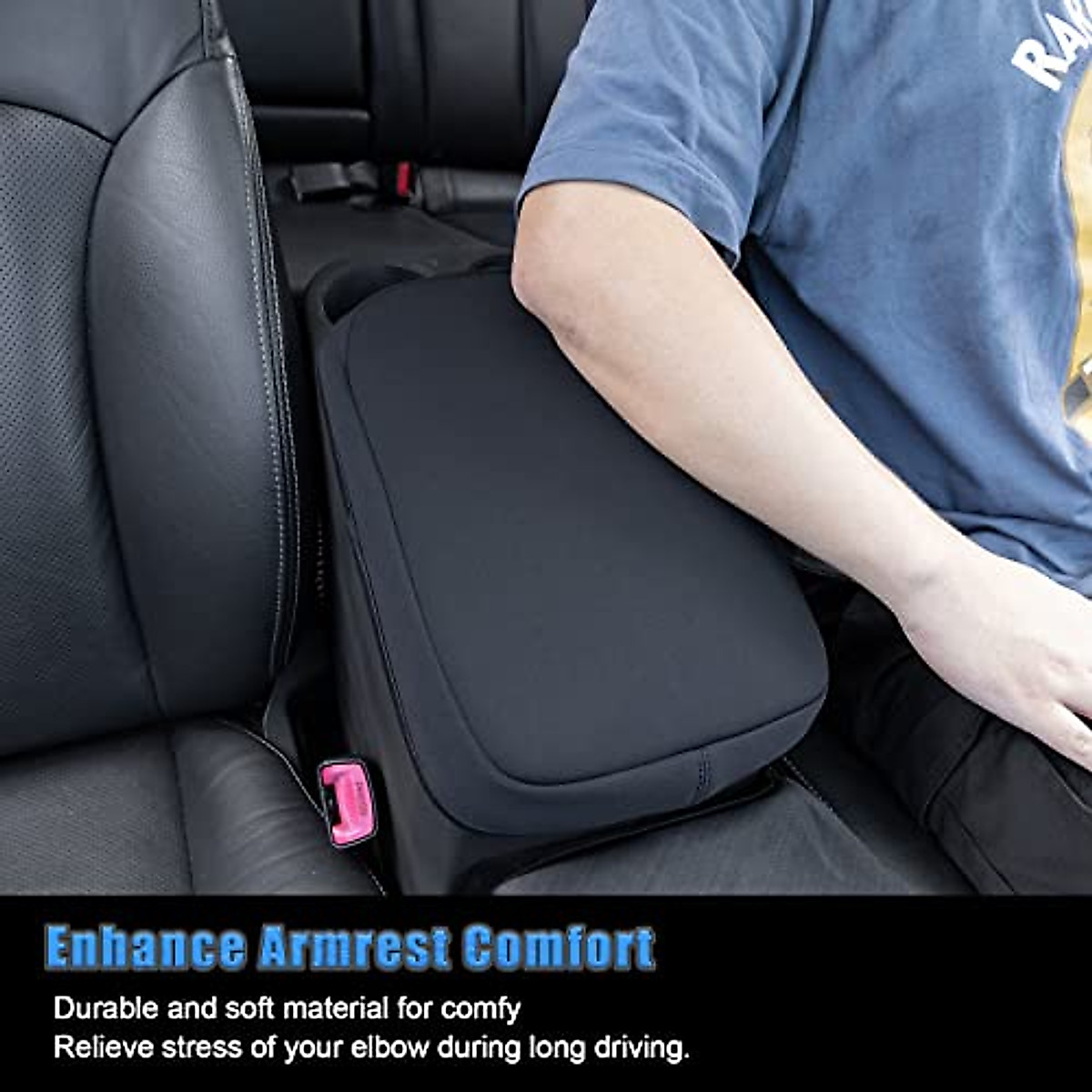 JDMCAR Center Console Cover Compatible with 2005-2015 Toyota Tacoma Accessories Anti-Scratch Armrest Cover Arm Rest Box Lid Cover Protector