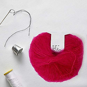 UPQRSG Wool Yarn, Soft, Durable Wool Fiber Soft Touch Sense Wool Yarn for Knitting, Anti Pilling Anti Shrinkage Hand Washable Knitting Wool, for Weave Scarves, Shawls(Red)