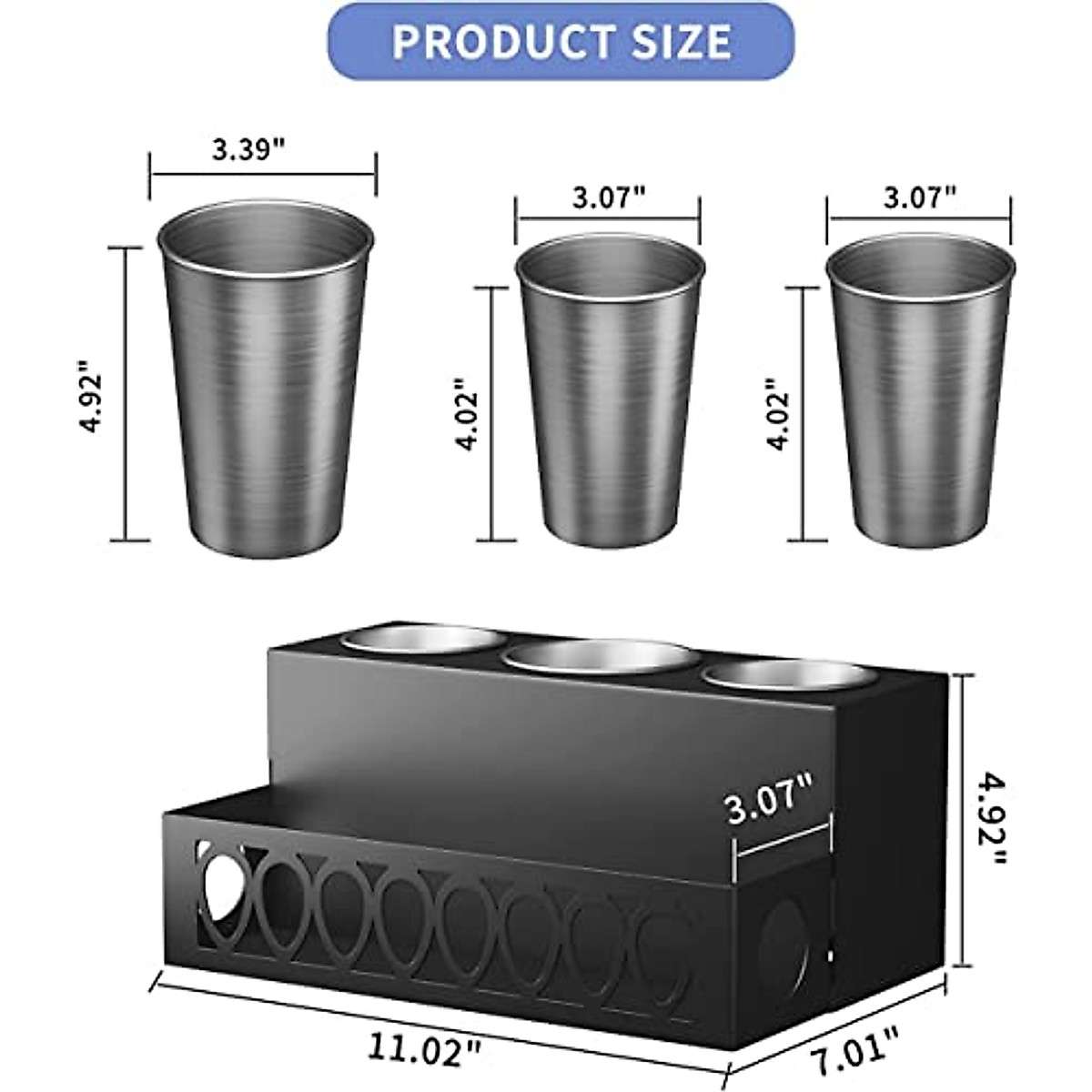 KOPOGTY Bathroom Organizer Cosmetic Organizer Multifunctional Organizer Toiletries Organizer Hair dryer storage rack bracket bathroom finishing kit