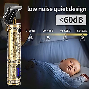 FENGCHUNS Professional Cordless Hair Trimmer,T-Blade Hair Clippers for Men,Zero Gapped Trimmers Line Up Detailer Trimmer Edgers Clippers for Men LCD Display (A) (A)