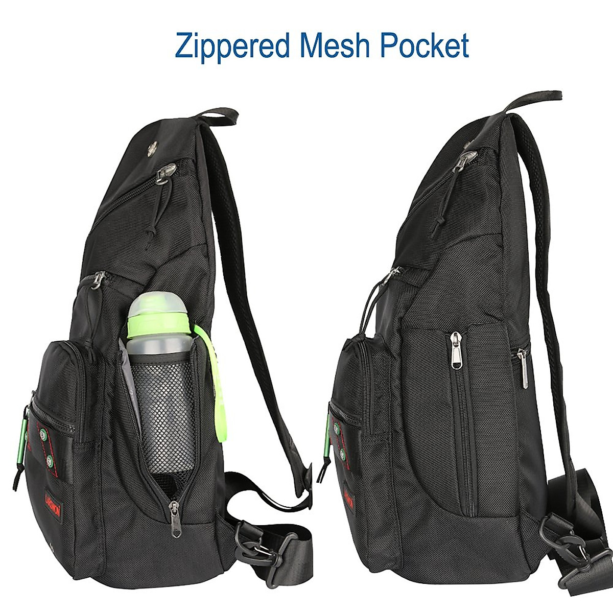 Larswon Sling Backpack, Sling Bag Laptop, Crossbody Bag Men, Shoulder Bags Black