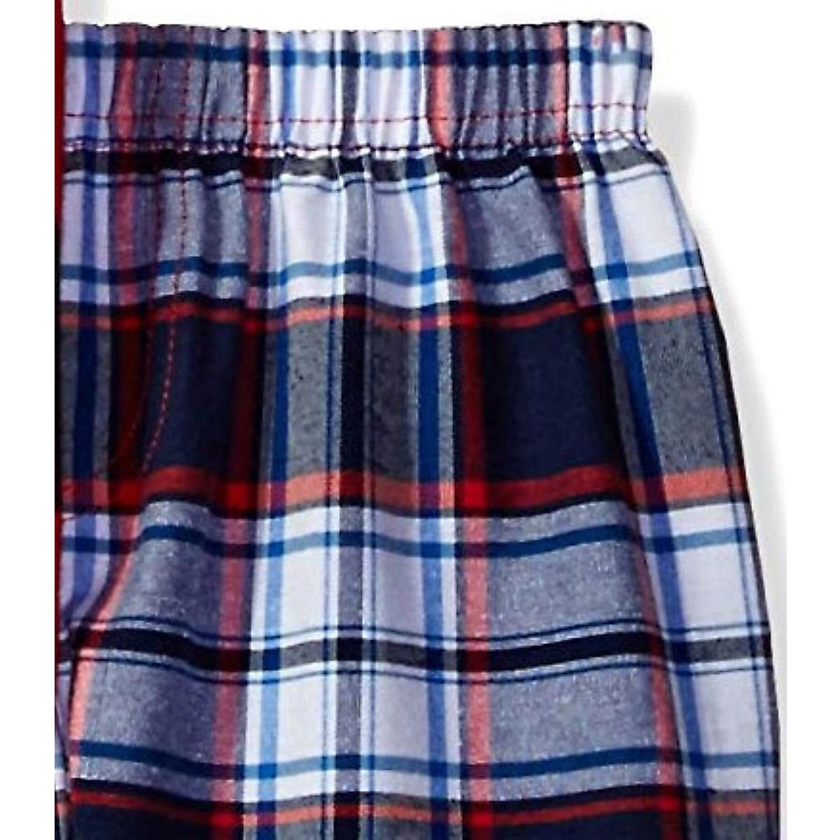 Disney Toddler Boys' Mickey Mouse Plaid Short Set with T-Shirt, Red, 3T