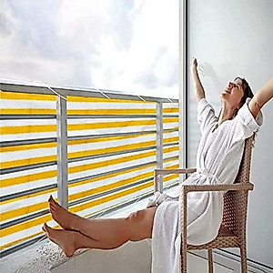 Liang Fence Privacy Screen Windscreen,90% Visibility Blockage with Grommets,Heavy Duty Commercial Grade Shade Fabric Cloth HDPE,Cable Zip Ties (Color : Yellow, Size : 1.8Hx4Lcm)