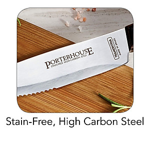 Tramontina Steak Knife Set Stainless Steel 8-Piece Dark Walnut, 80000/545DS