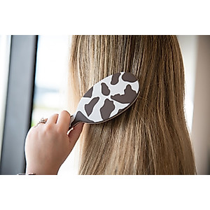 FRAMAR Cow Print Hair Brush Detangler, Detangling Hairbrush For Women, Wet Hair Brush For Girls, Hair Detangler Brush, Wet Hairbrush, Hairbrushes, Girls Hairbrush Detangler, Reduces Frizz – Cow Print
