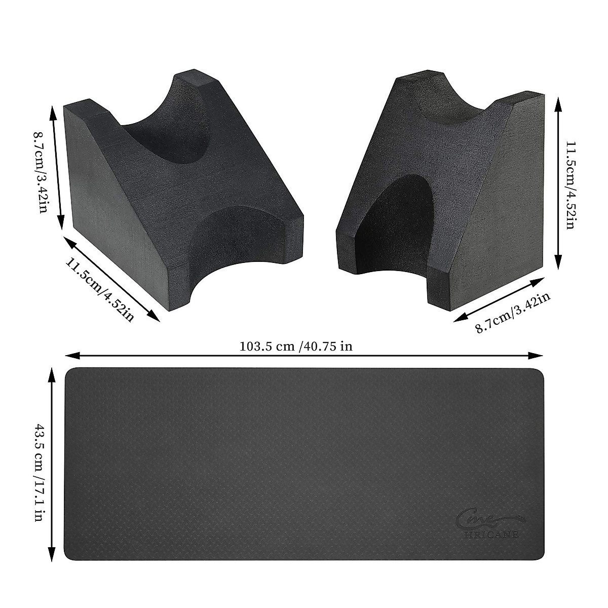 Hricane Guitar Work Mat Kit+Two Heights Guitar Neck Support Rest+Guitar String Winder and Cutter Tool - Guitar Workstation Repair Maintenance of String Instruments