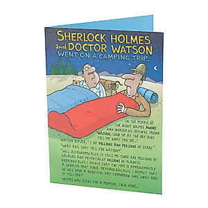 UK Greetings Funny Birthday Card - Birthday Card for Him - Featuring Sherlock Holmes and Dr Watson,green|red|blue