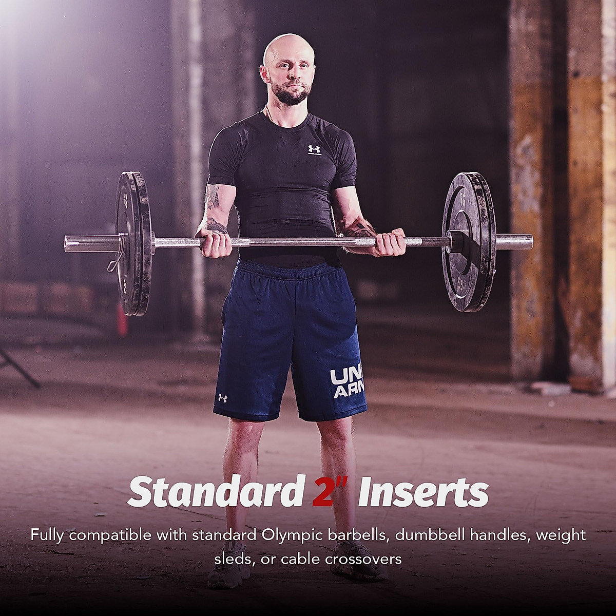 ZELUS Weight Plate Set, Twin 2" Bumper Plates for Strength and Training Fitness, Olympic Weight Set with Rubber Barbell Dumbbell Plates Stainless Steel Inserts for Pro or Home Gyms, Set of 2