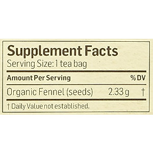 Fennel Seed Tea Organic Alvita Tea 24 Bag
