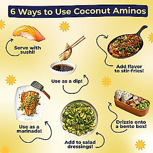 Coconut Secret, Organic Liquid Coconut Aminos, 8 fl oz (pack of 4), All-Purpose Seasoning Sauce & Marinade, Soy-Free Soy Sauce Alternative, Low Sodium, Low Glycemic, Vegan & Gluten Free Stir Fry Sauce