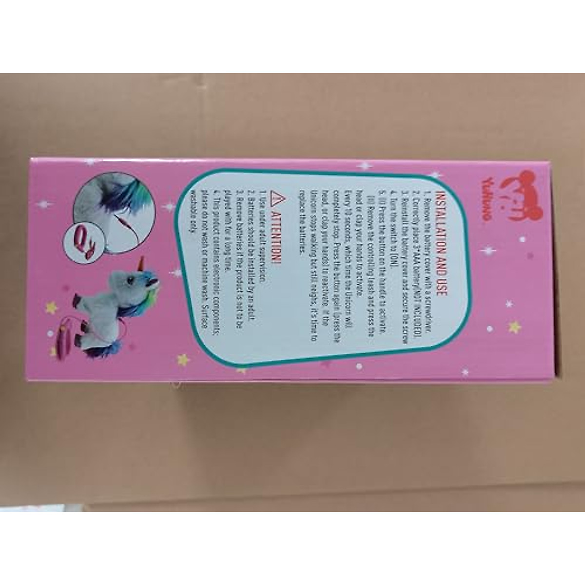 YH YUHUNG Walking Unicorn Toy with Remote Control Leash, Light-Up Horn, Electronic Pets Unicorn, Walking Pony Toys Horse, Unicorn Toys for Girls Age 4-6