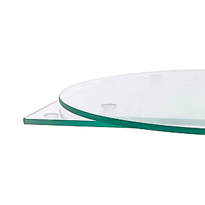 Clear Tempered Glass Cutting Board Set of 4, Non Slip Glass Trays for Kitchen Countertop by Murrey Home, Heat Resistant, No Stain, 11.75"x15.75", 7.75"x11.75" & Round 11.75"