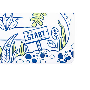 modern-twist 10 x 14" Reusable, Waterproof Coloring Mark-Mat Sheet for Kids, 100% Food-Grade Silicone, Pack of 1, Dino Maze