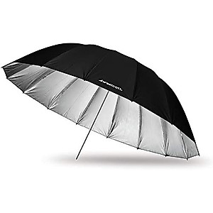 Westcott 4633 7-Feet Silver with Black Cover Parabolic Umbrella