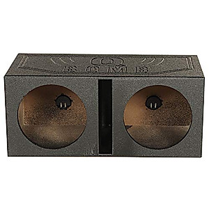 Q Power QBOMB15V Dual 15-Inch Vented Speaker Box from High Grade MDF Wood with Durable Bed Liner Spray