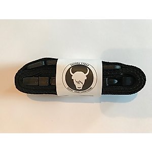 Carrier strap for single or multiple pairs of skis, poles, boots or snowboards