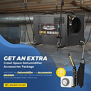 ALORAIR 120 PPD Commercial Dehumidifiers with Pump and Hose, Crawl Space Basement Dehumidifier, Industry Water Damage Unit, Compact, Portable, Auto Defrost, Memory Starting