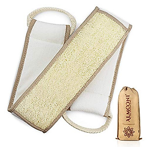 Exfoliating Natural Loofah Back Scrubber for Shower to Clean Your Back Deeply - 1 Count(1 Pack)