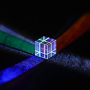25mm Optical Glass X-Cube Prism RGB Dispersion Prism Physics and Decoration Light Spectrum Educational Model Photography Props
