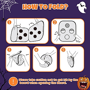 3-in-1 Halloween Bean Bag Toss Game with Soccer Ball Game, Gentle Darts Game for Kids, Collapsible Bean Bag Toss Game for Kids, Kids Bean Bag Toss, Halloween Outdoor Game for Kids