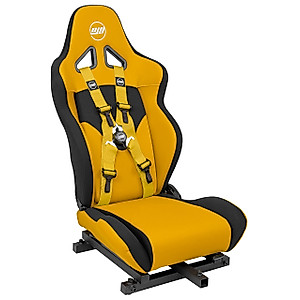OpenWheeler Racing and Flight Simulation Cockpit Four Point Harness. Virtual Reality add-on. Yellow