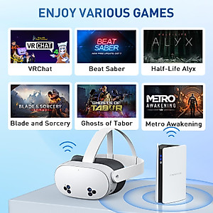 PRISMXR PC-VR Streaming Air Link Compatible with Meta Quest 3S/3/2 AX3000 WiFi6 Router, Quest Pro and Pico 4/Ultra, Replace Oculus Link Cable, Wireless Stable and Fast (Puppis S1)