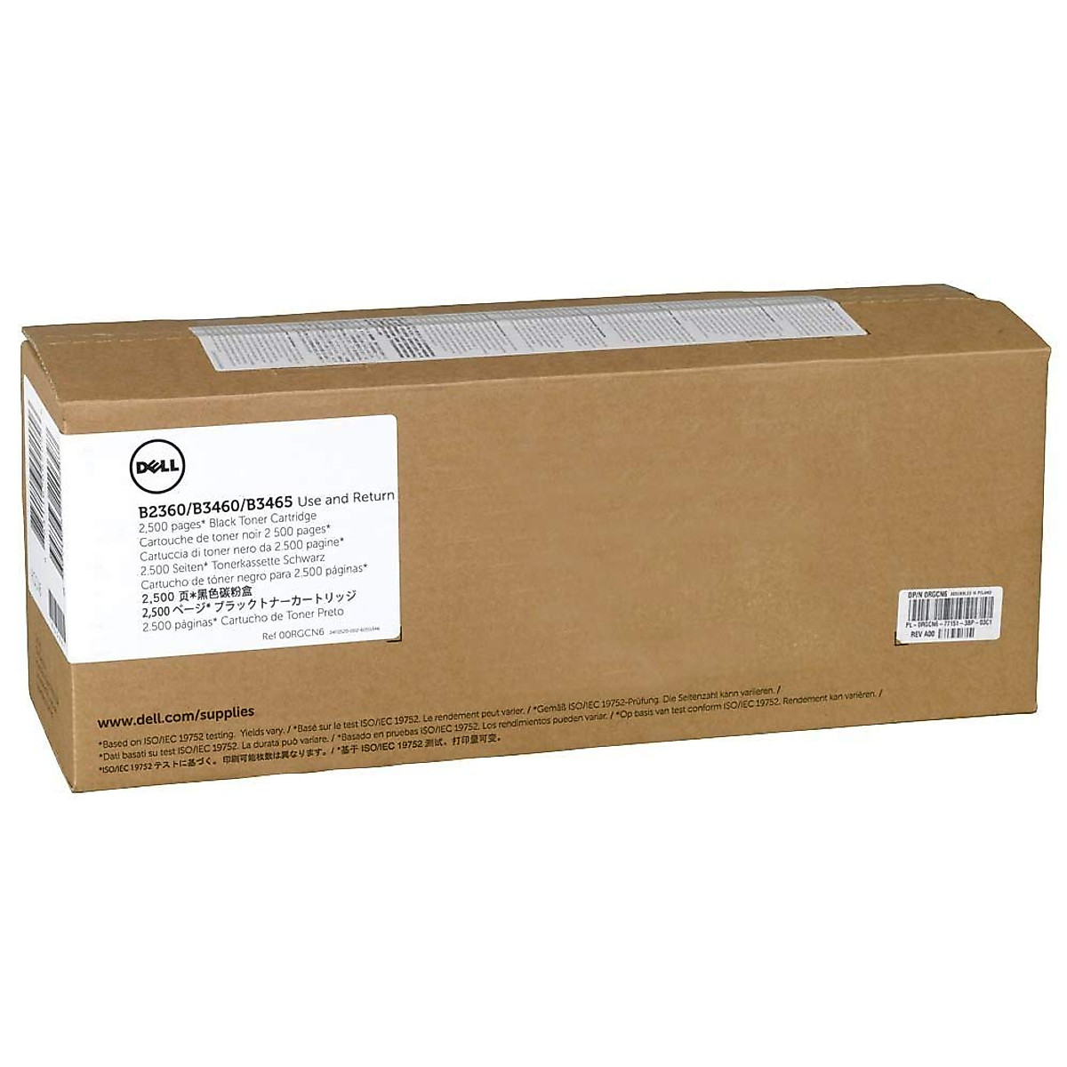 Dell RGCN6 Toner Cartridge B2360d/B2360dn/B3460dn/B3465dn/B3465dnf Laser Printers - Black