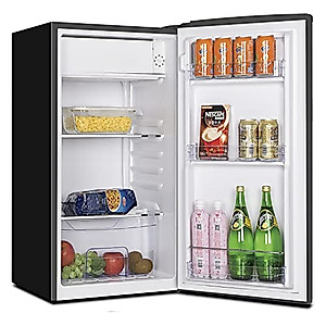Avanti RMRS31X1B-IS Retro Mini Fridge for Home Office or Dorm, Manual Defrost and Adjustable Temperature, 3.1 Cu.Ft, Black