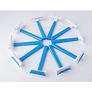 Easy Shower Disposable Body Razor for Men (10 Pack) - Sensitive Body Razors/Blades (Blue)