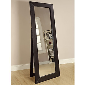 Coaster Home Furnishings 900453 Beveled Frame Floor Mirror Dark Cappuccino
