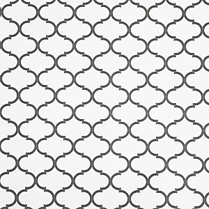 Duck EasyLiner Adhesive Laminate Prints Shelf Liner, Gray Quatrefoil, 20 in. x 15 ft, 6 Rolls