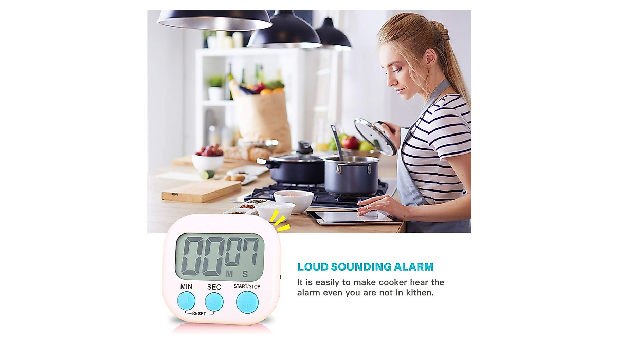 Kitchen Timer Digital 2-Pack | Loud Alarm, Magnetic & Easy Use