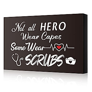Jetec Nurse Signs Table Centerpieces Nurse Decorations Wall Decor Nurse Party Decorations Table Toppers Wooden Plaques Box Signs for Home Office Decor