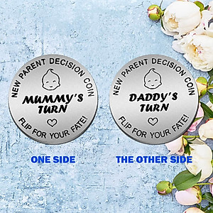 Neatbuddy Decision Making Coin Pregnancy Gifts for First Time Moms, New Dad Gifts, New Moms Gifts for Women, Dad Gifts for New Parents to Be Birthday Gift