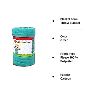 U.P.D., Inc. Cocomelon Fleece Throw Blanket 45x60- Coco Melon