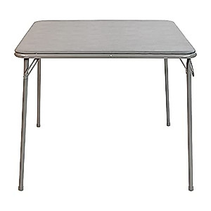 Flash Furniture Folding Card Table - Gray Foldable Card Table Square - Portable Table with Collapsible Legs