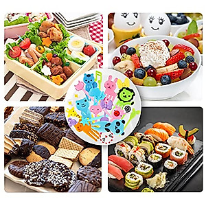 126 Pcs Animal Food Picks for Kids, Fun Cartoon Animal Bento Picks, Bento Box Fruit Picks, Lunch Bento Box Picks for Toddler,Kids Lunch Accessories Decorations