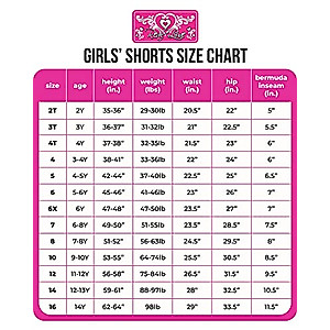 Real Love Girls' Shorts - Super Stretch Twill Bermuda Shorts (2 Pack), Size 14, White/Hot Pink