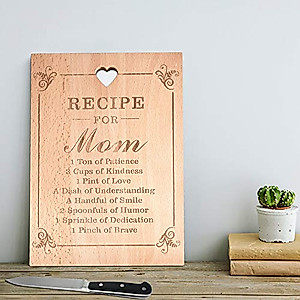 Mothers Day Gifts from Daughter or Son - Personalized Engraved Cutting Board as Mom Gift for Mom Birthday Holiday Anniversary Mothers Day