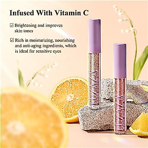 LUXAZA Neutral Brown Liquid Eyeshadow Set, 5Pcs - Long Lasting, Highly Pigmented, Quick-Drying Sparkling Eye Shadow Makeup, Multi-Use, Travel Friendly