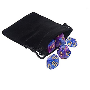 YIMOCHI 5 Sizes Velvet Gift Bags Drawstring Jewelry Pouches Candy Bags Wedding Favors, 2Pcs Each Size