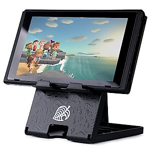 Tscope Switch Stand for Nintendo, for Animal Crossing Switch Holder, Adjustable Switch Lite Compact Portable Foldable Stand for Nintendo Switch Accessories (Black)
